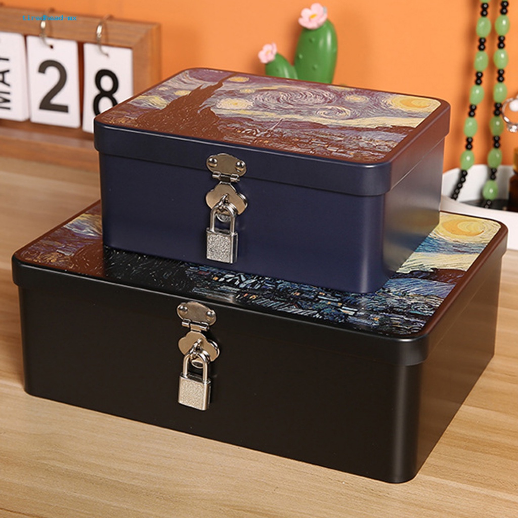 tiredhead Retro-themed Storage Box with Lock and Key Vintage Style ...