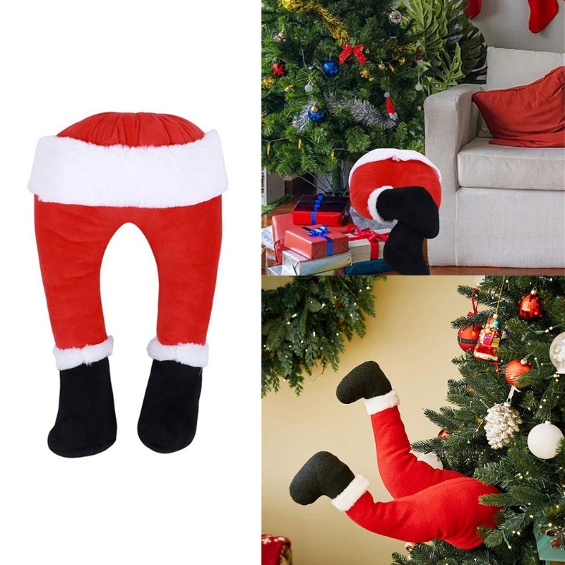 lu Christmas Elf Legs for Christmas Tree Decorations Stuffed Santa ...