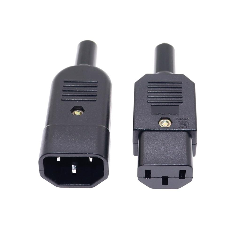 Yz~16A 250V IEC Straight Cable Plug Connector C13 C14 Female Male Plug ...