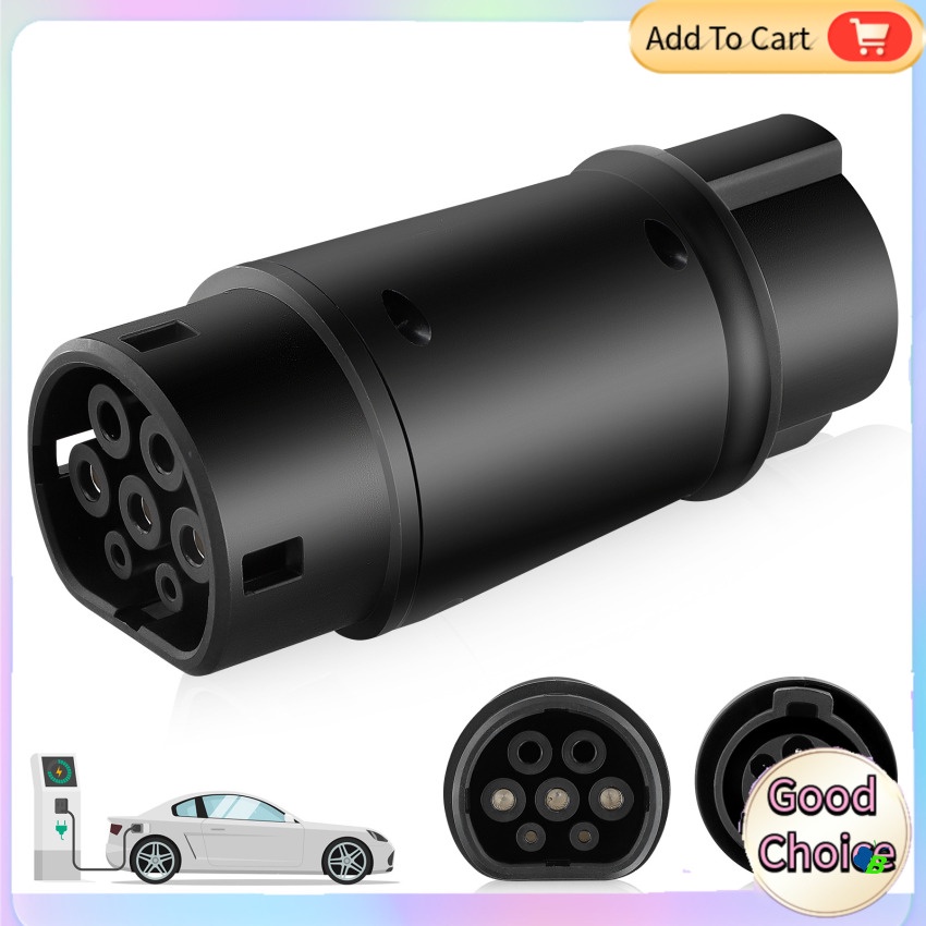 Type 1 to Type 2 EV Adapter, EV Charging Cable Adapter 32A Type 1 (SAE ...