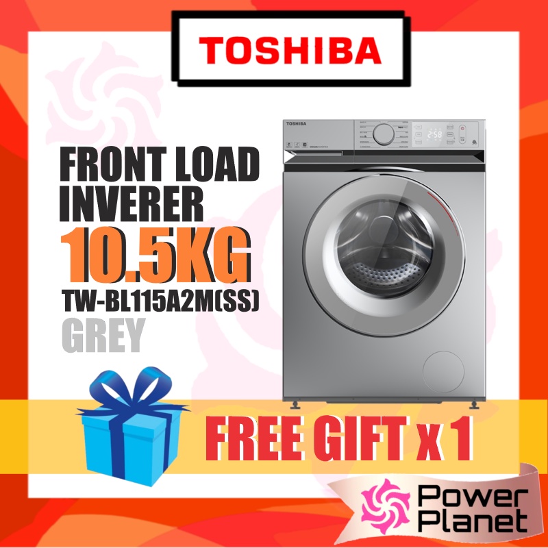 [FREE GIFT] Toshiba 10.5KG TW-BL115A2M(SS) or 7.5KG Front Load Washer TW-BL85A2M(SS) Grey / TW ...