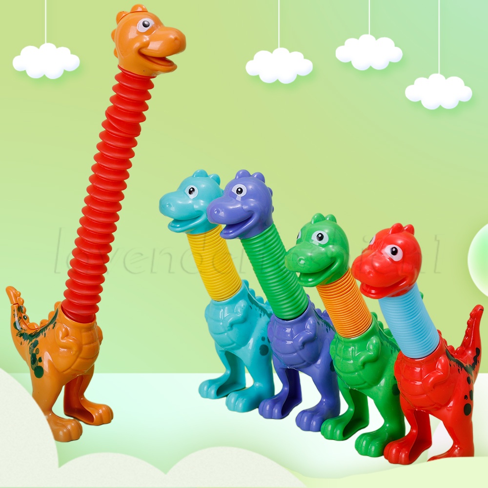 Kids Puzzle Stretch Colored Dinosaur Toy / Cartoon Dinosaur Telescopic ...