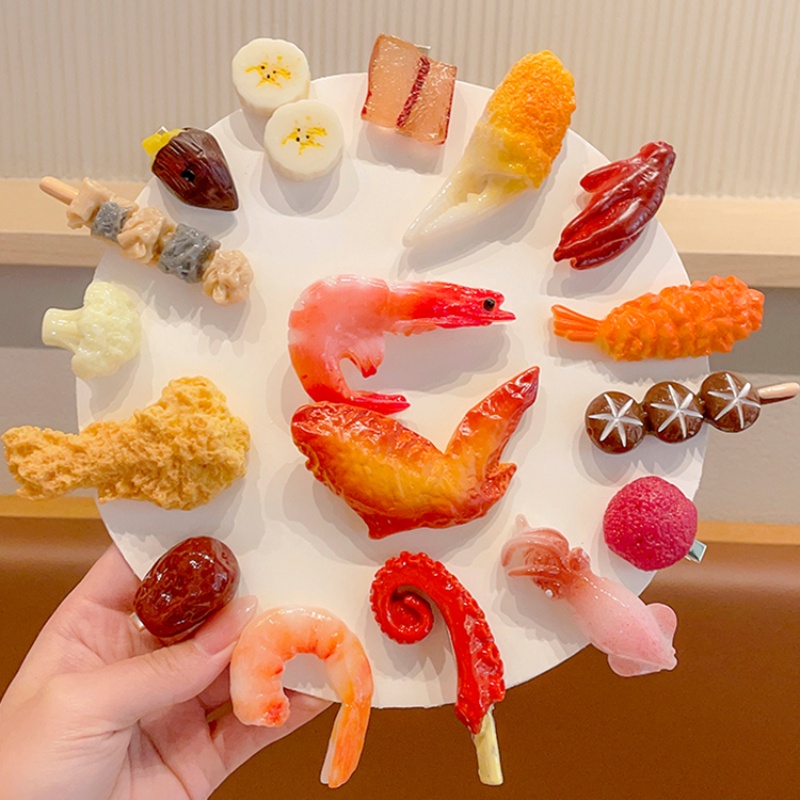 Food Hair Clip Korean Cute Fun Weird Hairpin for Girls | Shopee Malaysia