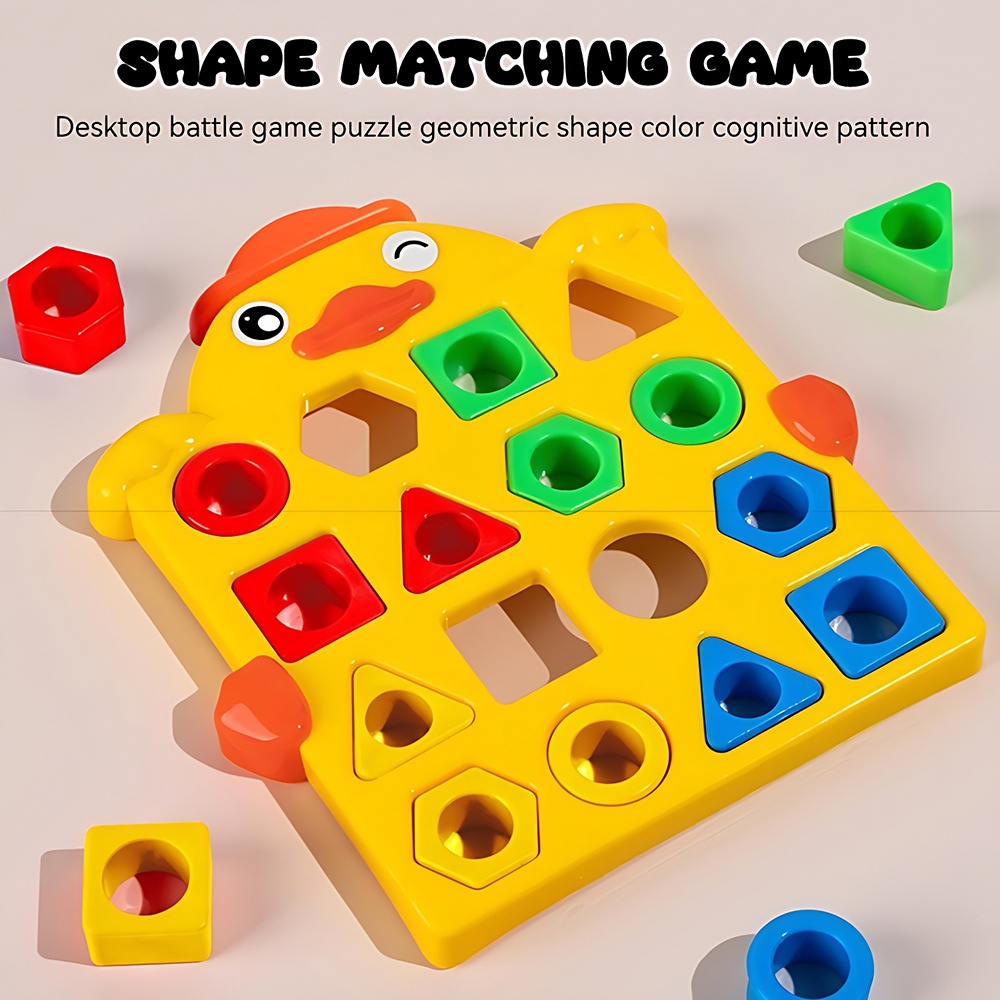 Board Game Children Puzzle Shape Matching Shape Puzzle Montessori Toys ...