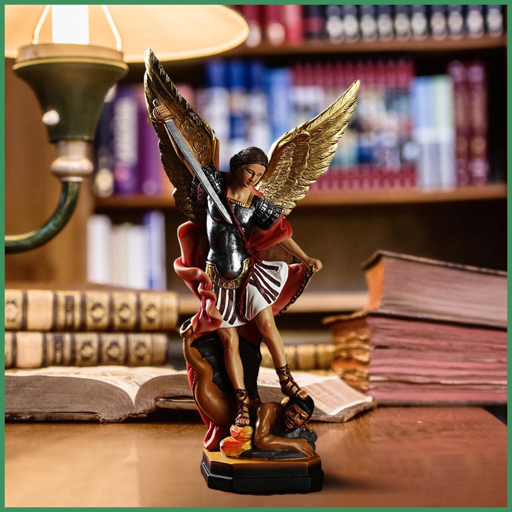 Archangel Michael Figurine St. Michael San Miguel Arcangel Colored ...