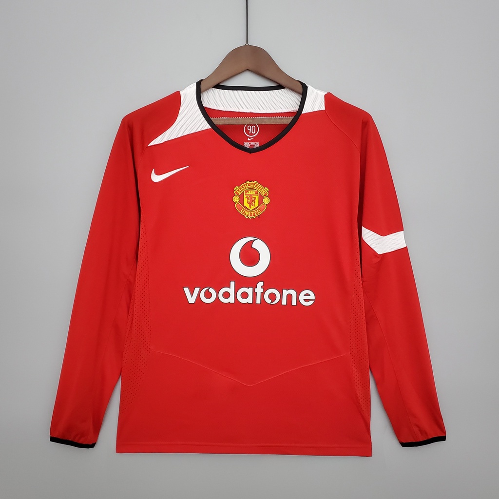 04-06 MU Home Long Sleeve Retro Soccer Jersey Football | Shopee Malaysia