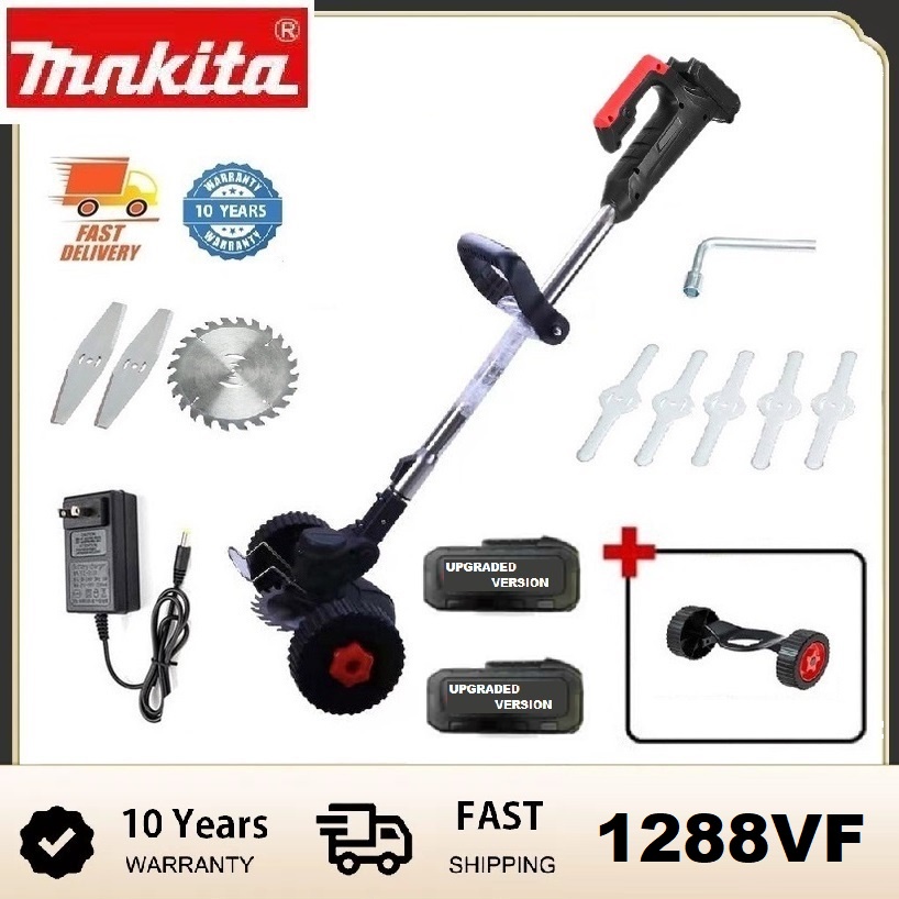 Mesin Rumput Grass Cutter Electric Grass Trimmer Lawn Mower Cordless Pemotong Rumput Rechargeable Shopee Malaysia