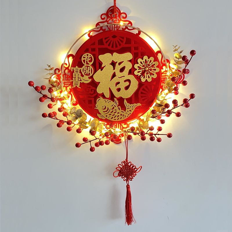 Spring Festival decorations | luminous lights花环挂饰过年入门装饰布置用品Decoration ...