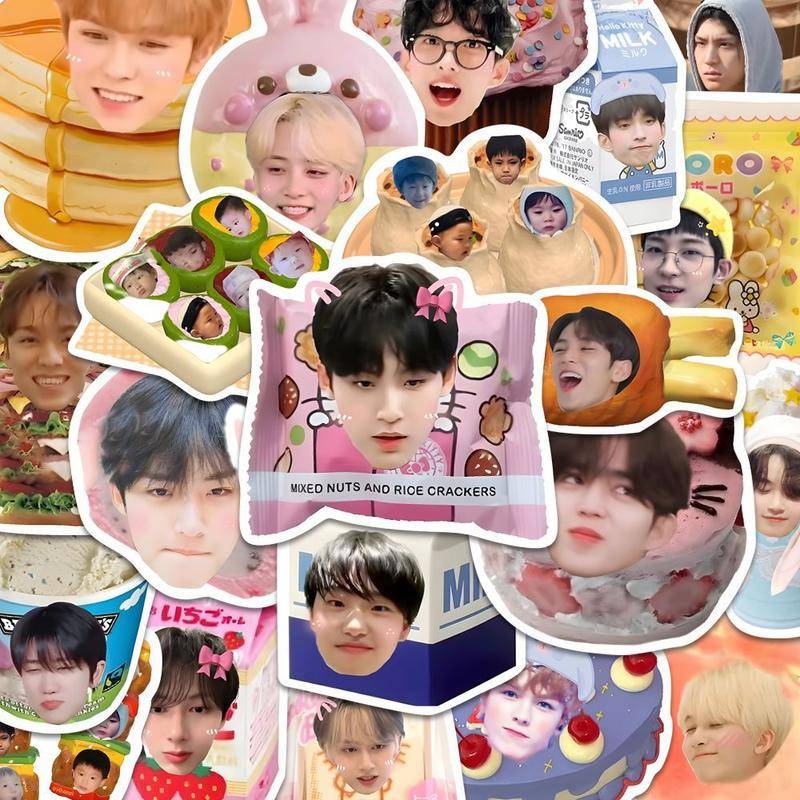 130 Sheets ins Cartoon Cute seventeen Food Stickers Lee Seok Min Seung ...