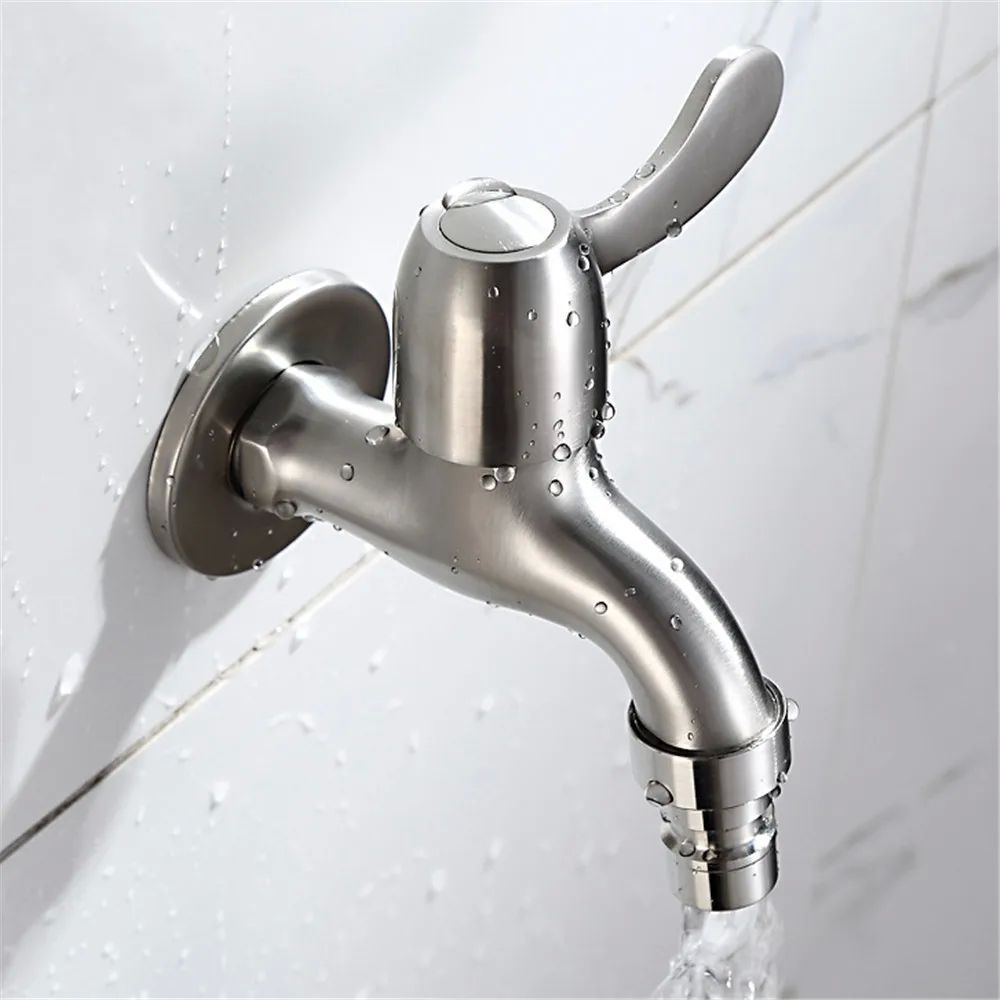 304 stainless steel material washing machine faucet wall mounted garden ...