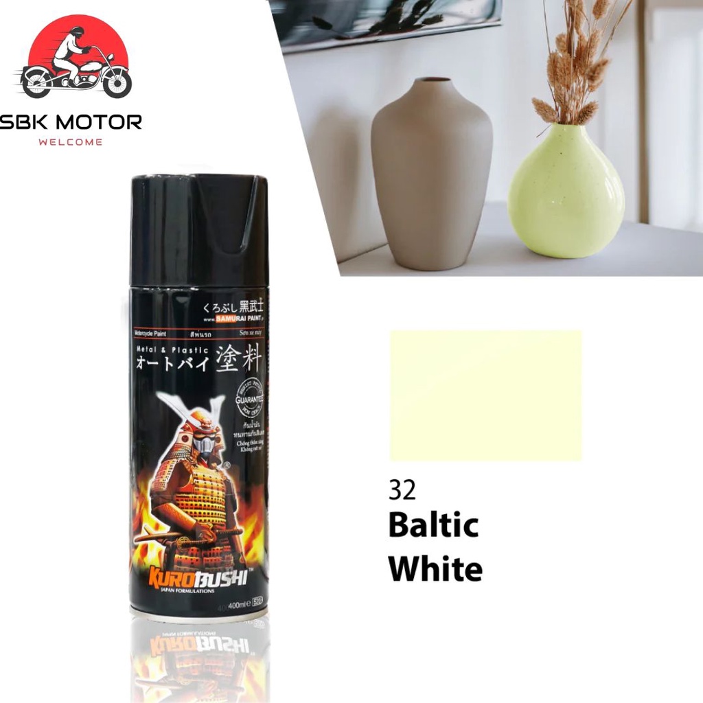 🔥【SBK MOTOR】Samurai Spray Paint | Baltic White 32 | 400ML | High-Quality Motorcycle & Automotive ...