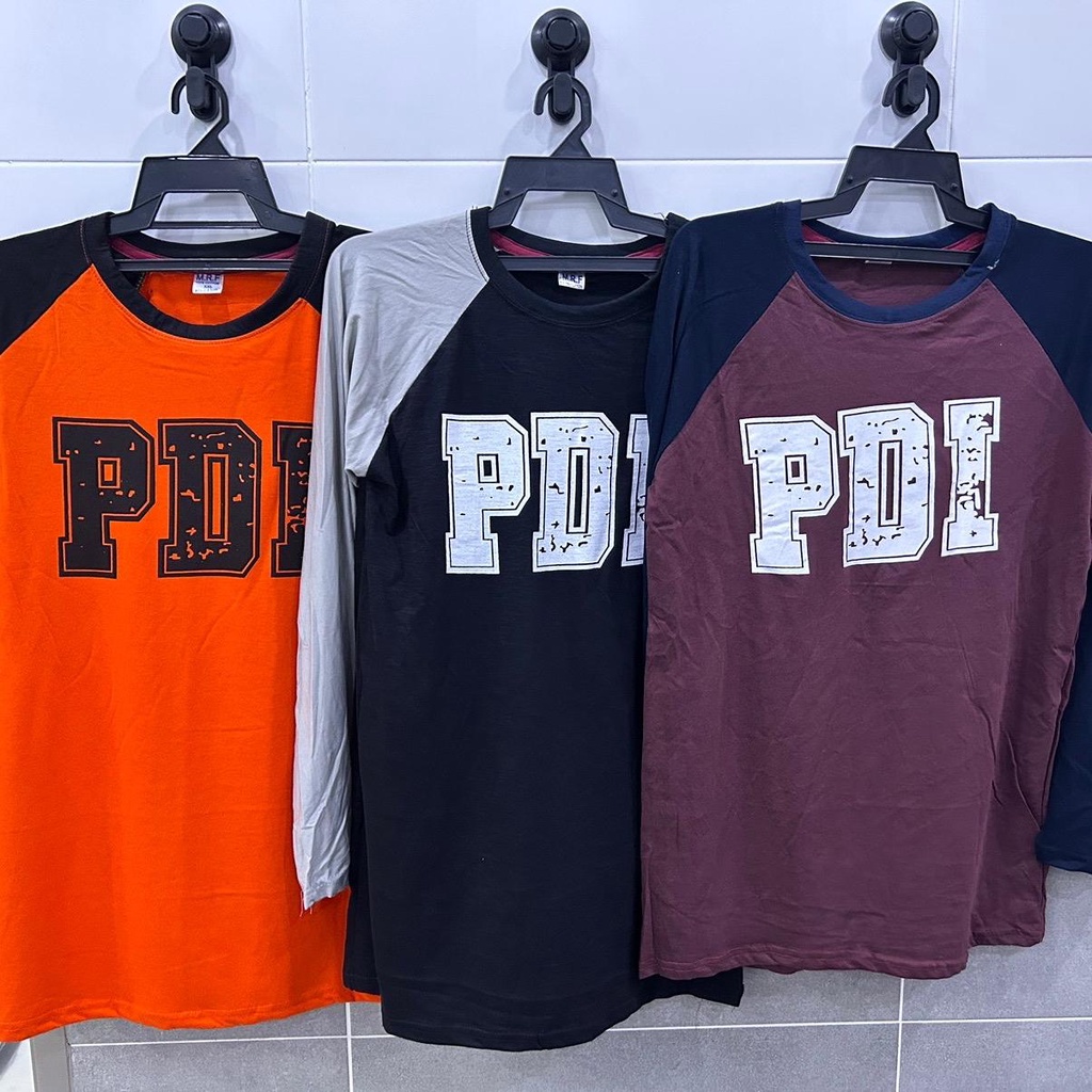 Long Sleeve Cotton PDI T-shirt (mix color) | Shopee Malaysia
