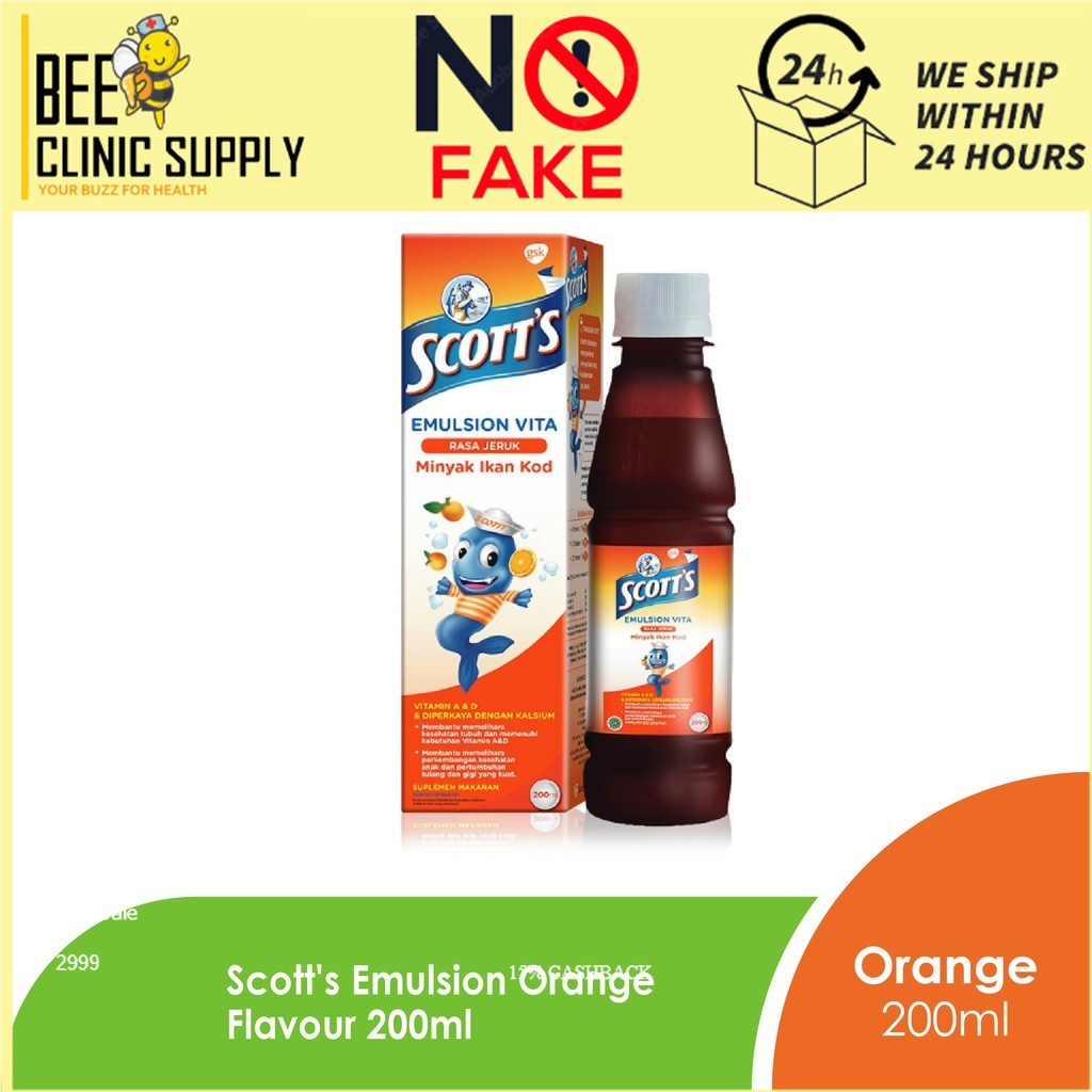 SCOTT'S Emulsion Orange / Original 200ML | Shopee Malaysia