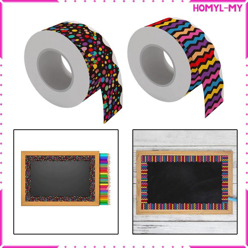 [HomylMY] Bulletin Board Borders Rolled Border 20M Stickers with ...