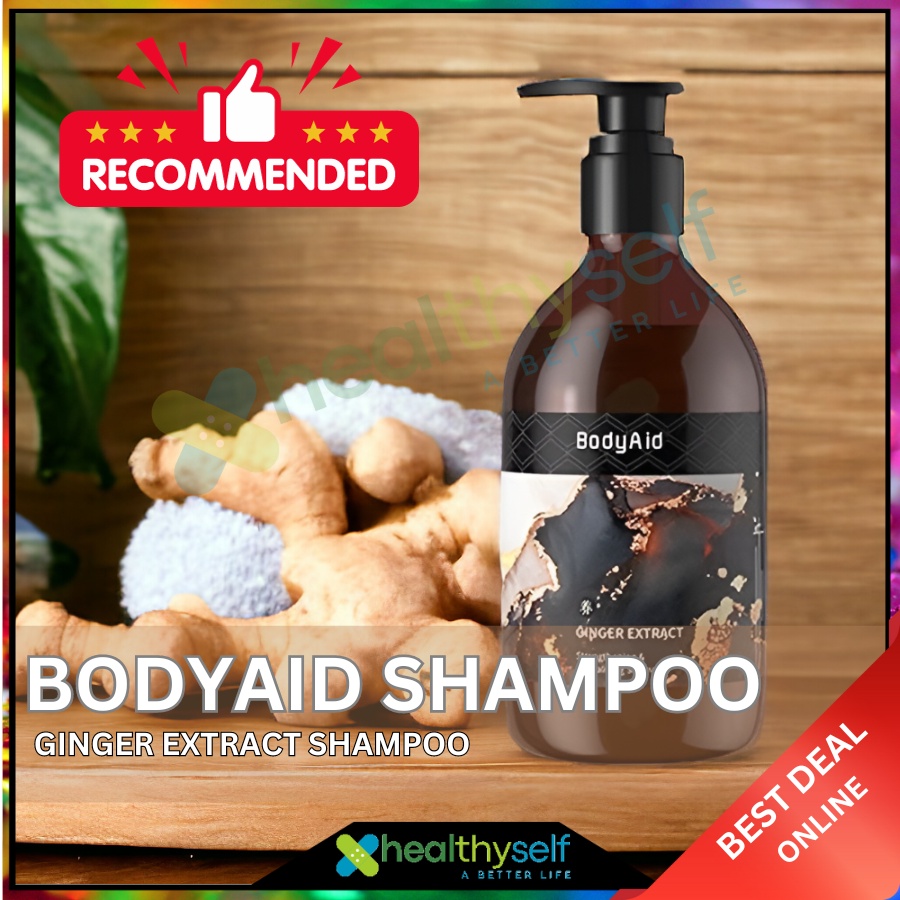 Original BODYAID Body Aid Herbal Gentle Ginger Shampoo black hair Anti ...