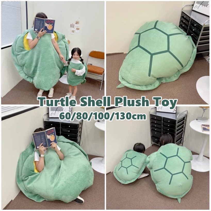 60-130cm Turtle Shell Plush Toy Wearable Sleeping Bags Pillow Clothes ...