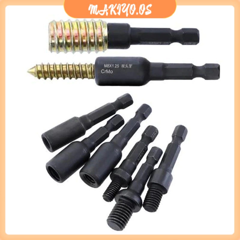 M8 Cr-Mo Self-Tapping Socket Adapter Set for Insert Nuts or Hanger Bolt ...