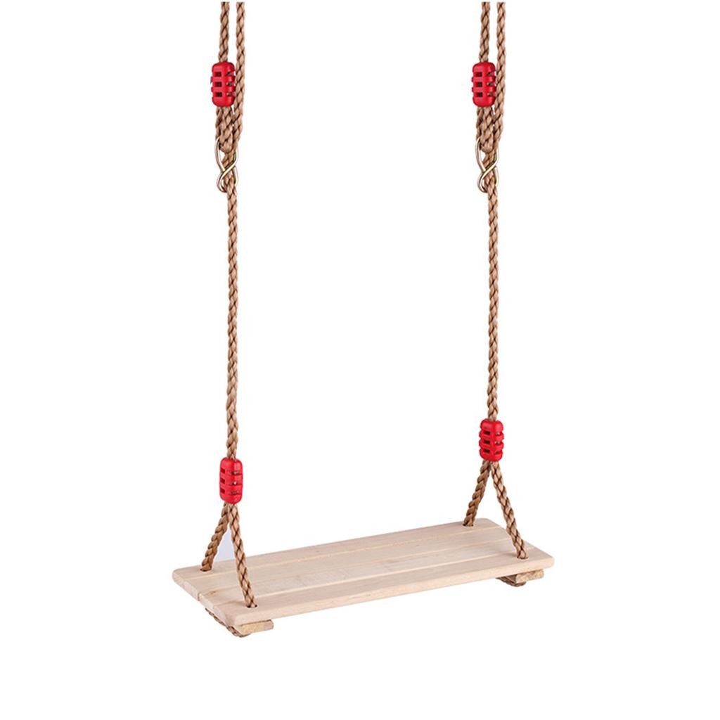 [perfeclanwv] Wooden Hanging Seat with 180cm Length Adjustable Rope ...