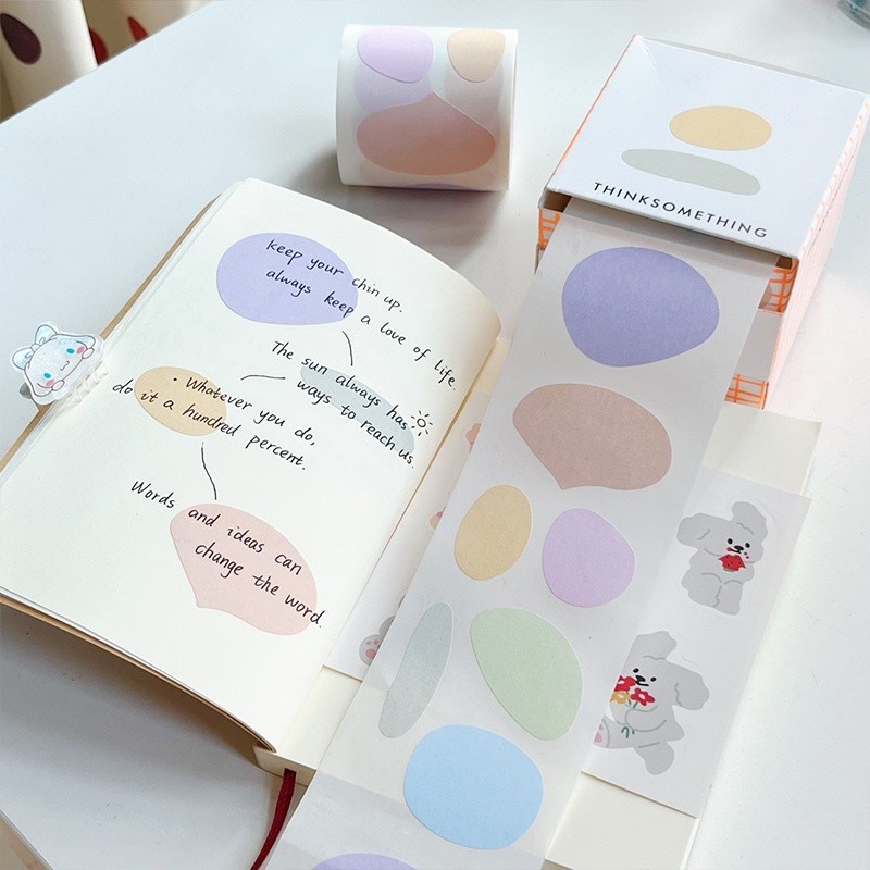 100Pcs Simple Pull Out Sticky Notes Set Student Adhesive Tearable N ...
