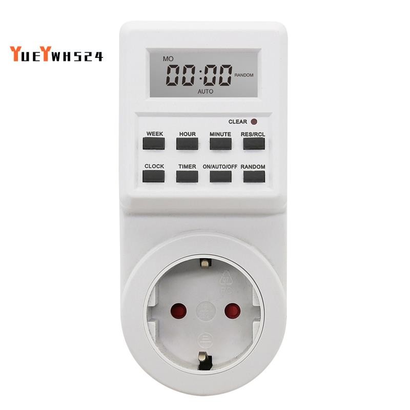 Digital Timer Socket Electronic Timing Switch 24h Kitchen Timer Outlet ...