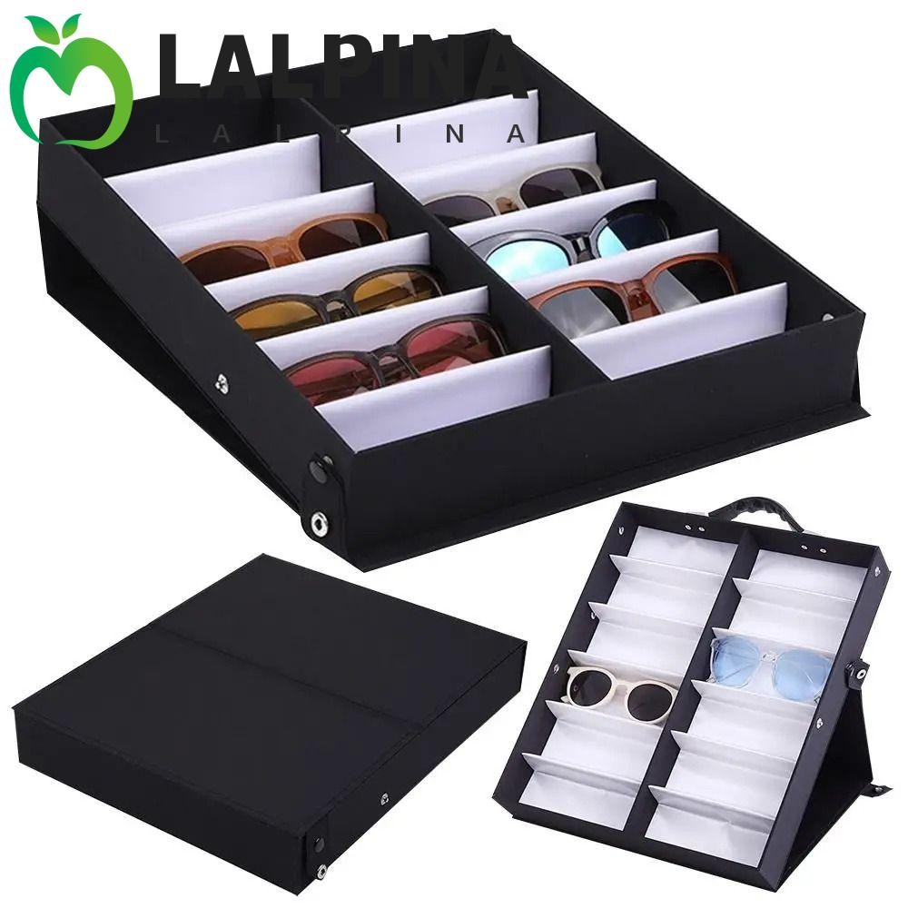 LALPINA Flip Eyeglass Display Stand, 16/18 Grids Tilt Standing ...