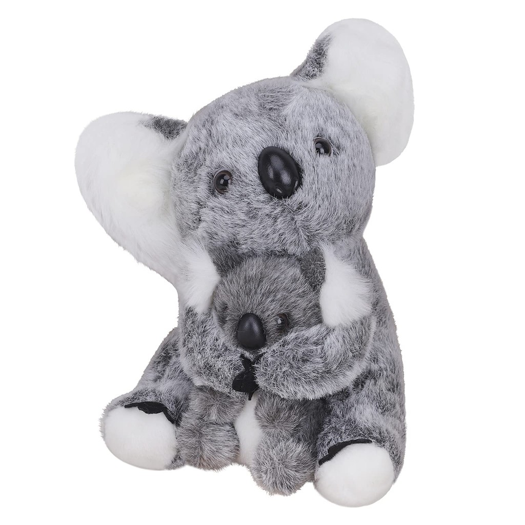 Koala Plush Toy Gray Parent and Child Koala Doll Mascot Super Cute ...