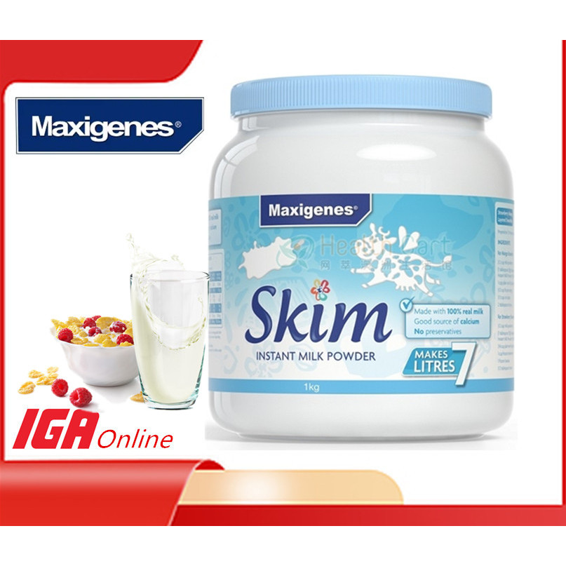 [EXP 08/2026] Maxigenes Instant Skim Milk Powder Low Fat ( 1kg ) ( Made ...