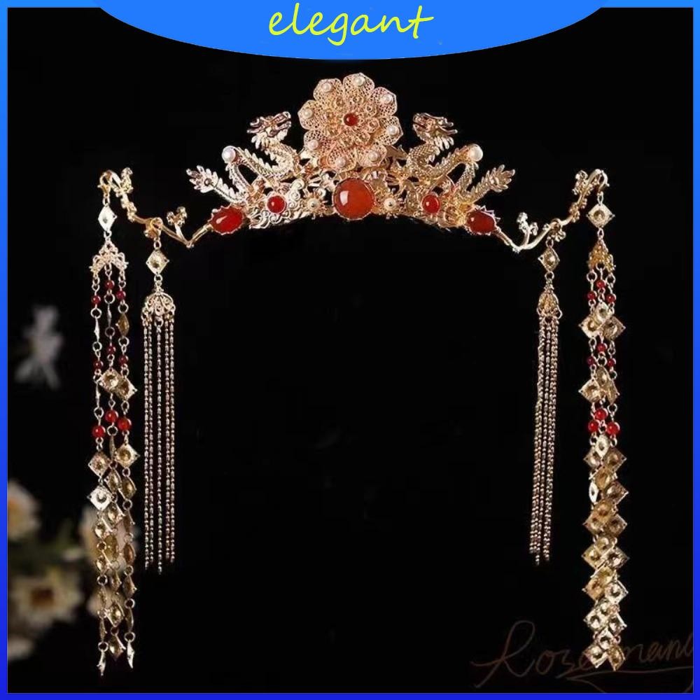 SOLIGHTER Bridal Hair Accessories, Golden Ancient Royal Hanfu Hair ...