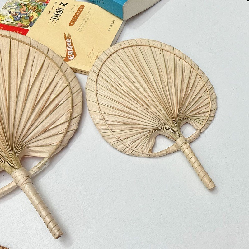Hand Woven Craft Fan Summer Hand Weaving Fan Handmade Palm Leaf Palm ...