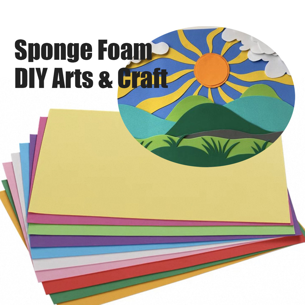 EVA Foam A4 Paper 20x30cm Serbuk Sponge Foam DIY Craft Mat 1.6mm Arts ...