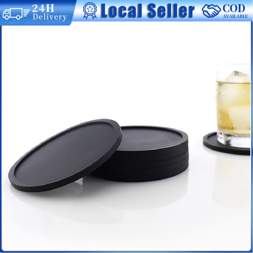 7Pcs/Set table mat placemat Coffee Cup Coaster Silicone Cup Pad Anti ...