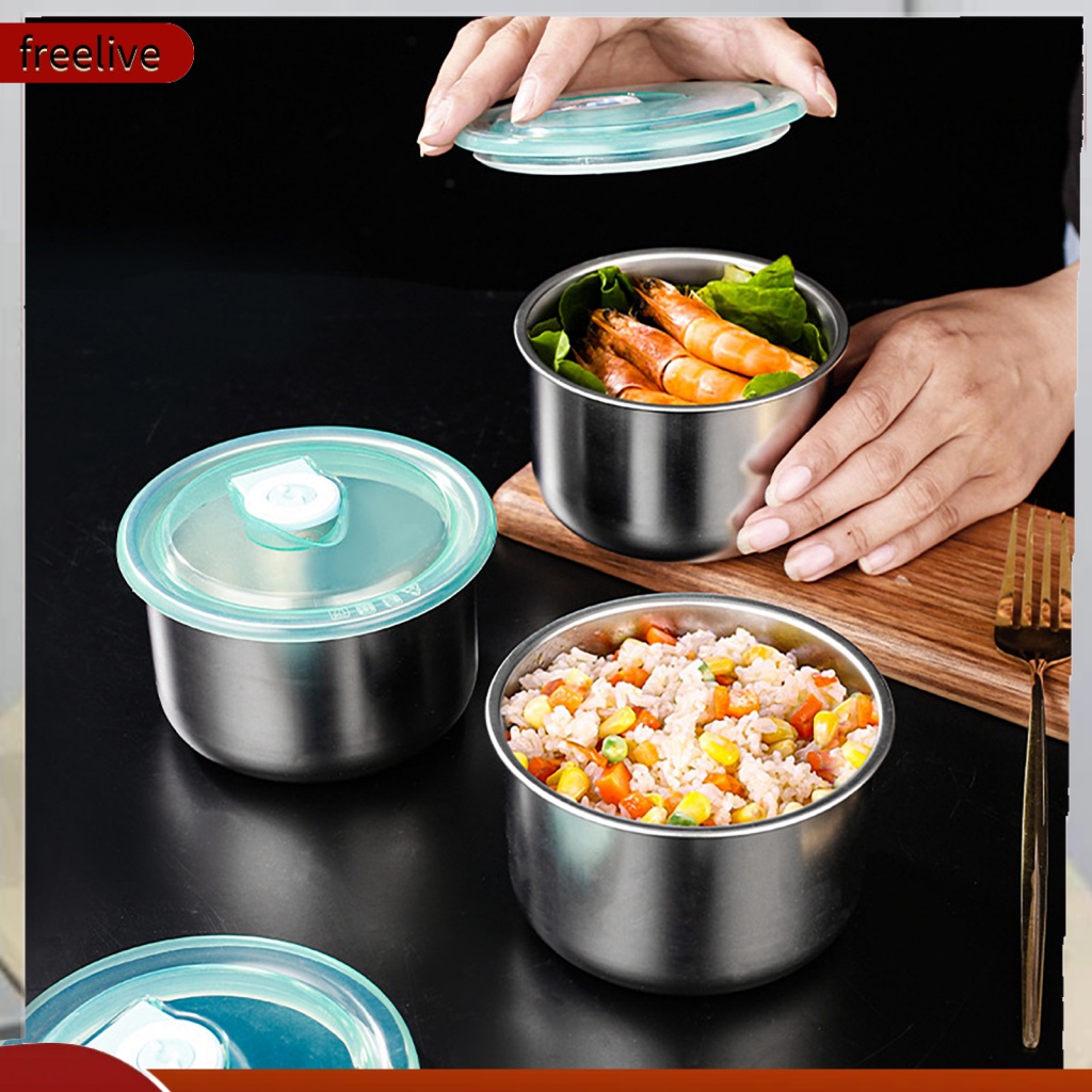 freelive| Durable Food Storage Bowl Food Storage Bowl with Airtight Lid ...