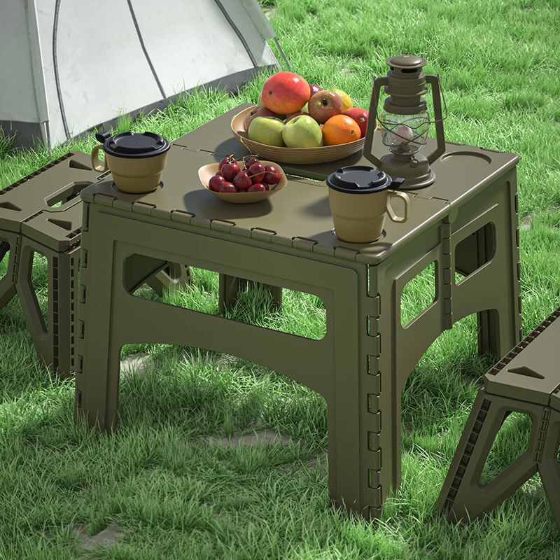 Outdoor Folding Table Portable Camping Plastic Table Set Small Picnic ...