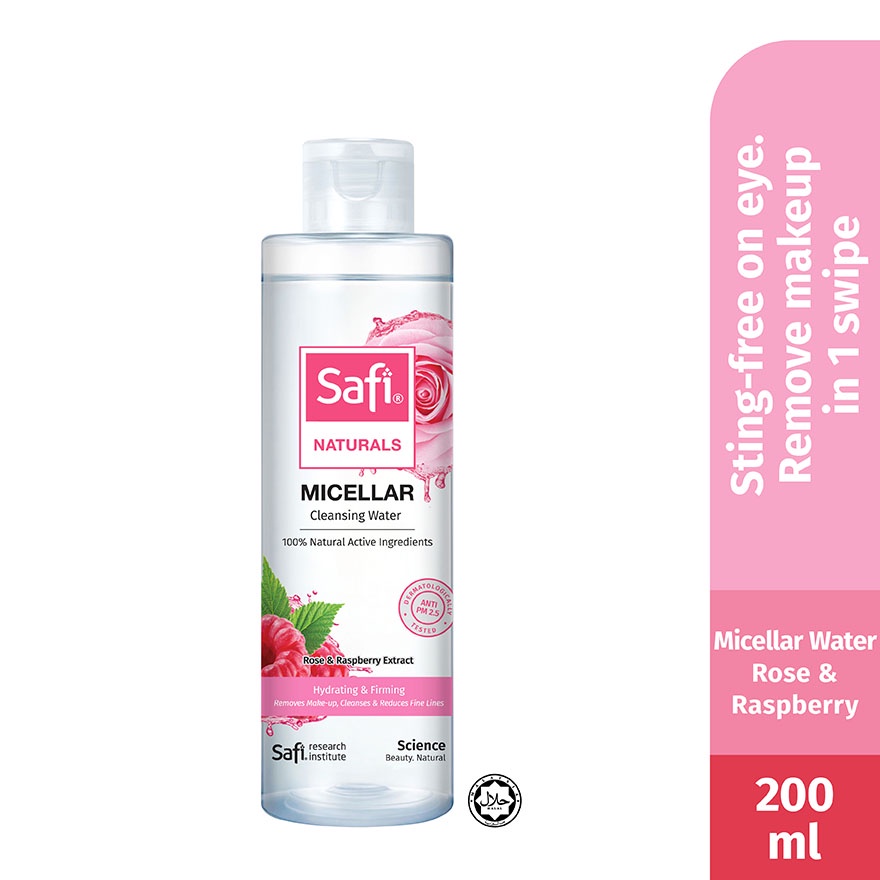 SAFI Naturals Micellar Water Rose & Raspberry 200ML | Shopee Malaysia