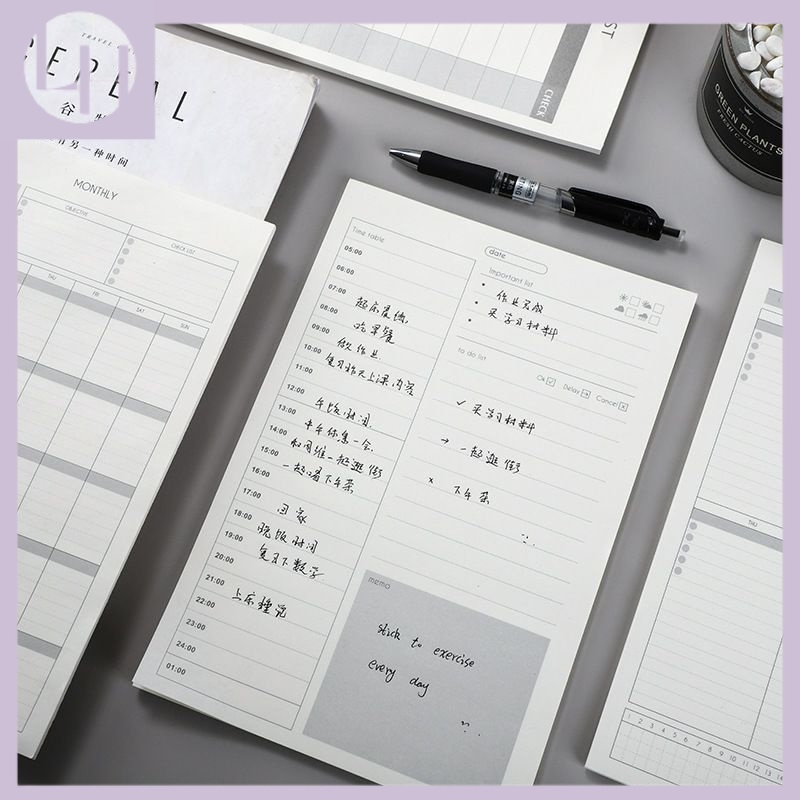 Minimalist Japan style Daily Weekly Monthly Planner 极简日式日计划周计划月计划本 ...
