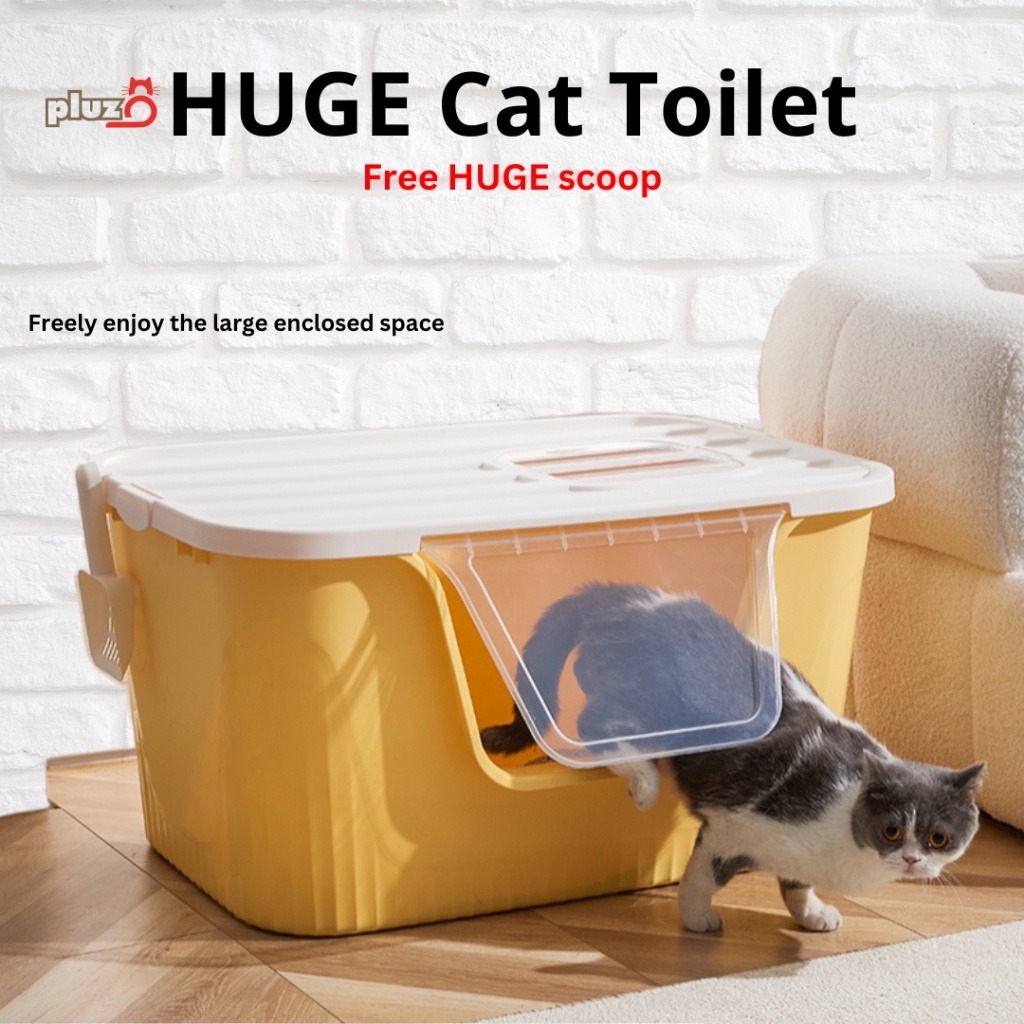 (HUGE in Market) Cat Litter Box Super Jumbo Size Style Cat Toilet Open ...