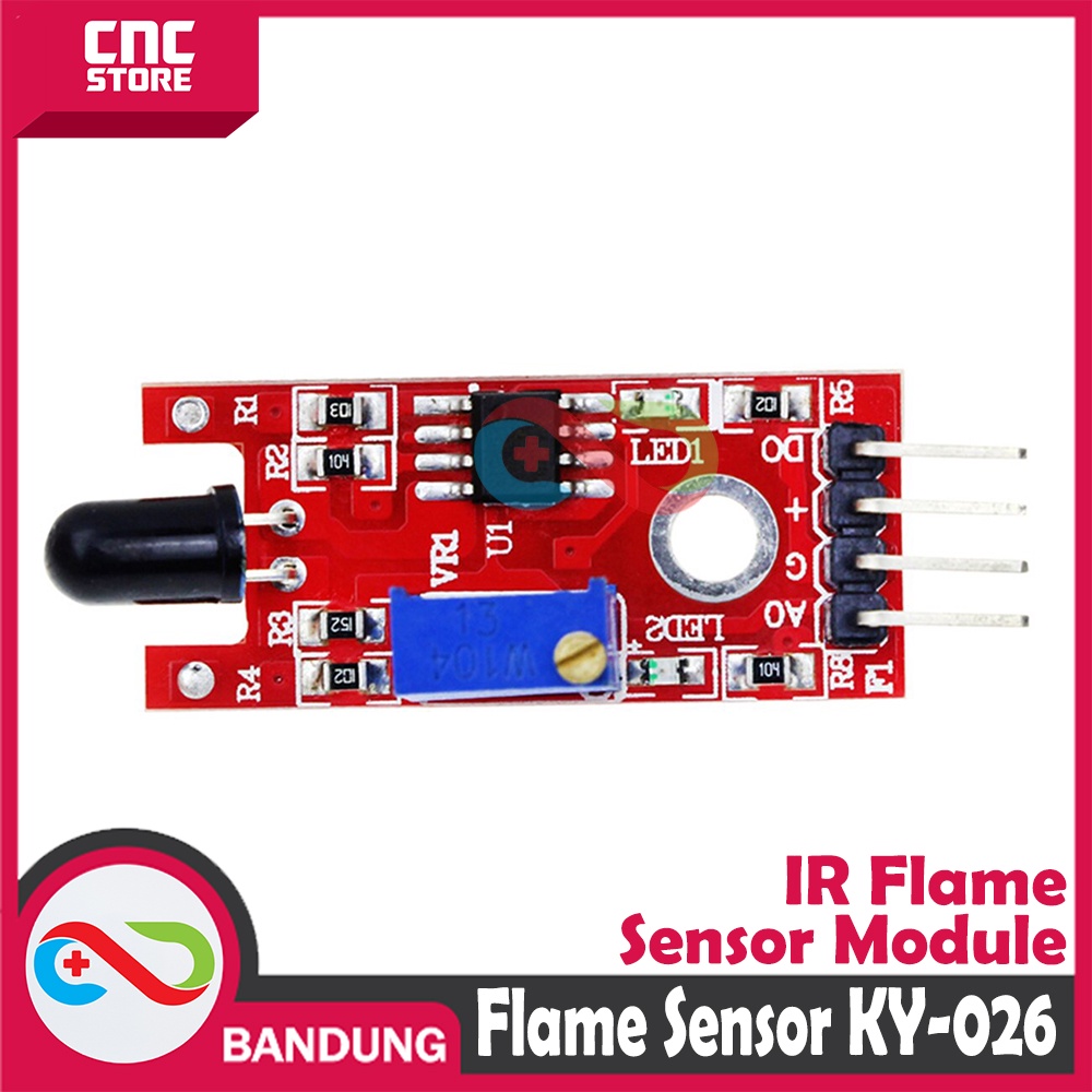 Flame Sensor Module Ky 026 Intelligence Car Fire Source Detection
