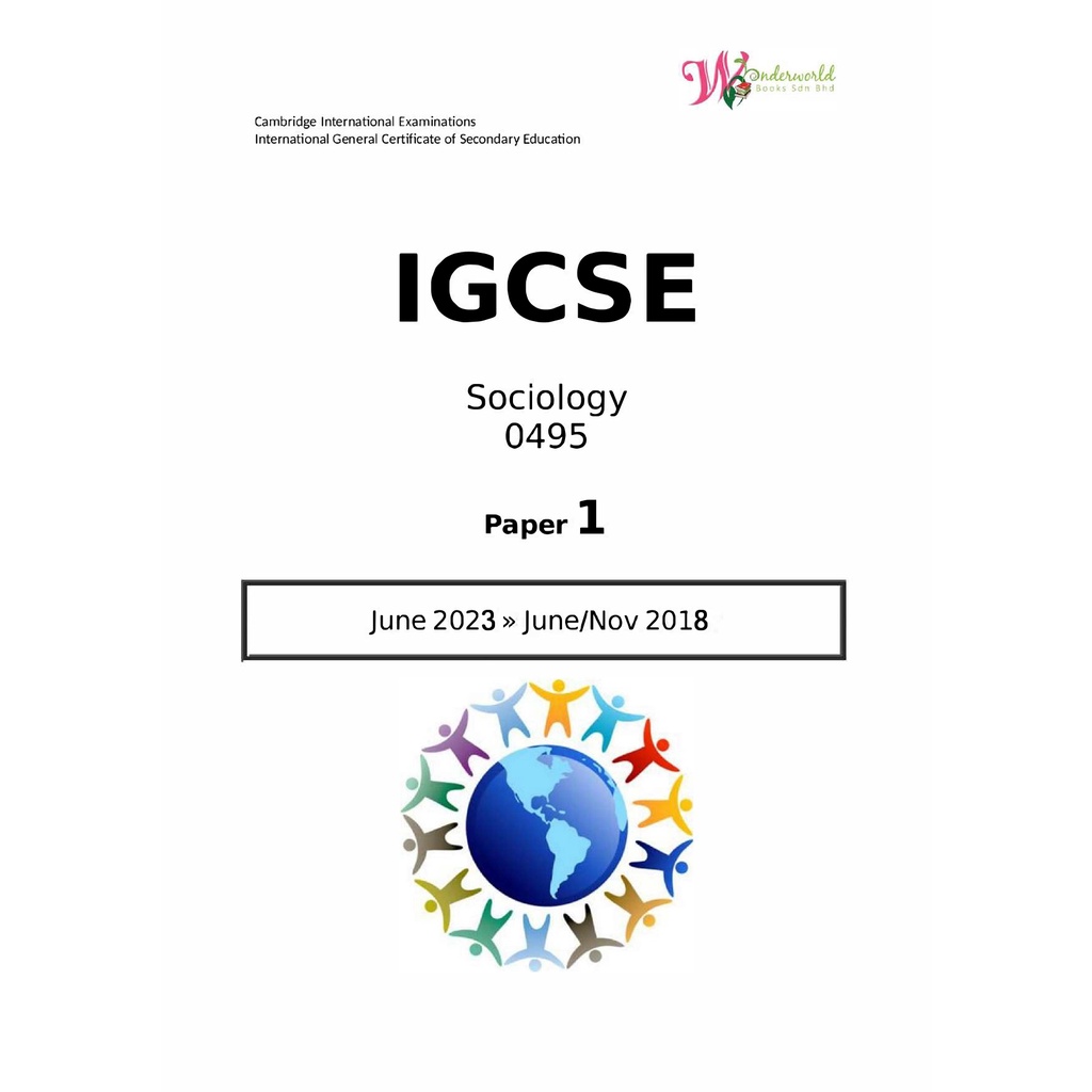 IGCSE Sociology 0495 | Paper 1 | Question Papers | Shopee Malaysia