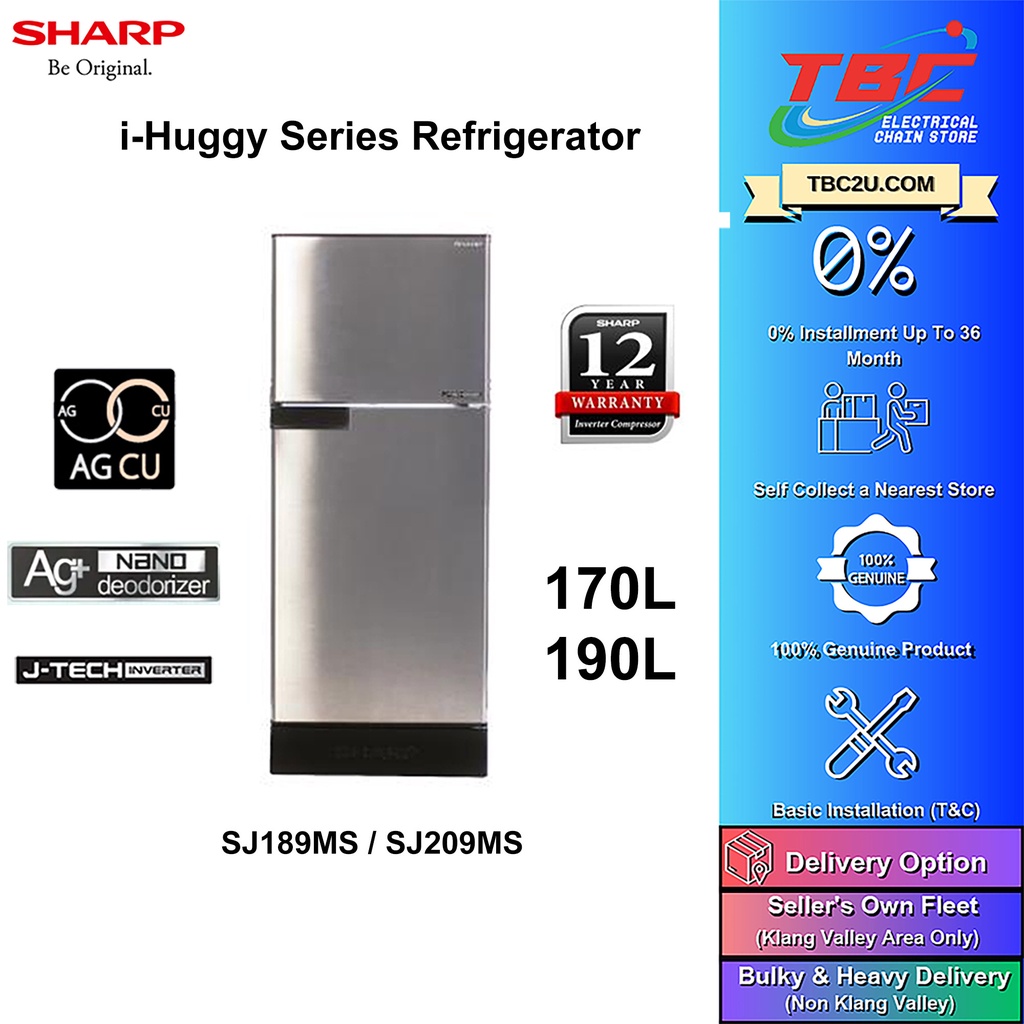 (COURIER SERVICE) SHARP SJ189MS SJ209MS 170L-190L J-TECH INVERTER I ...