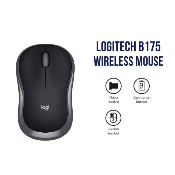 Logitech B175 Wireless USB Basic Mouse - 3 Years Warranty | Shopee Malaysia