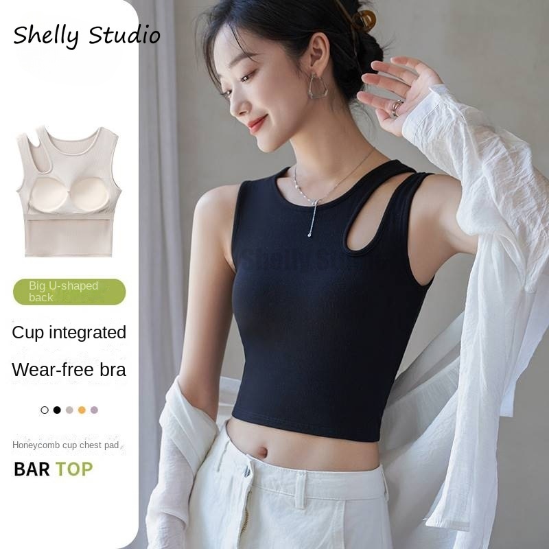 Korean Fashion Spicy Girls Suspended Vest for Women Inner Wear with ...