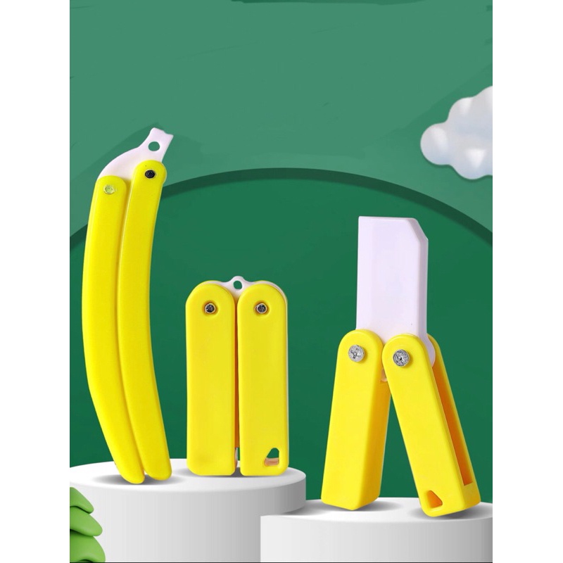 [READY STOCK] Plastic Banana Knife Joke Trick Toy Retactable Magic Toy ...