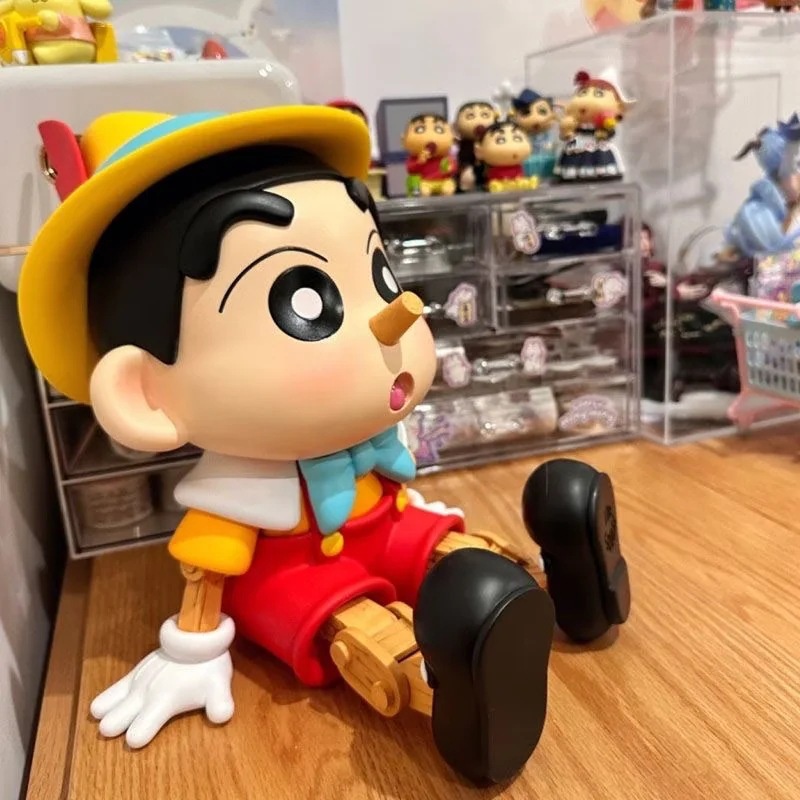 16cm Puppet Crayon Shin-Chan Cosplay Pinocchio Series Blockhead Anime ...