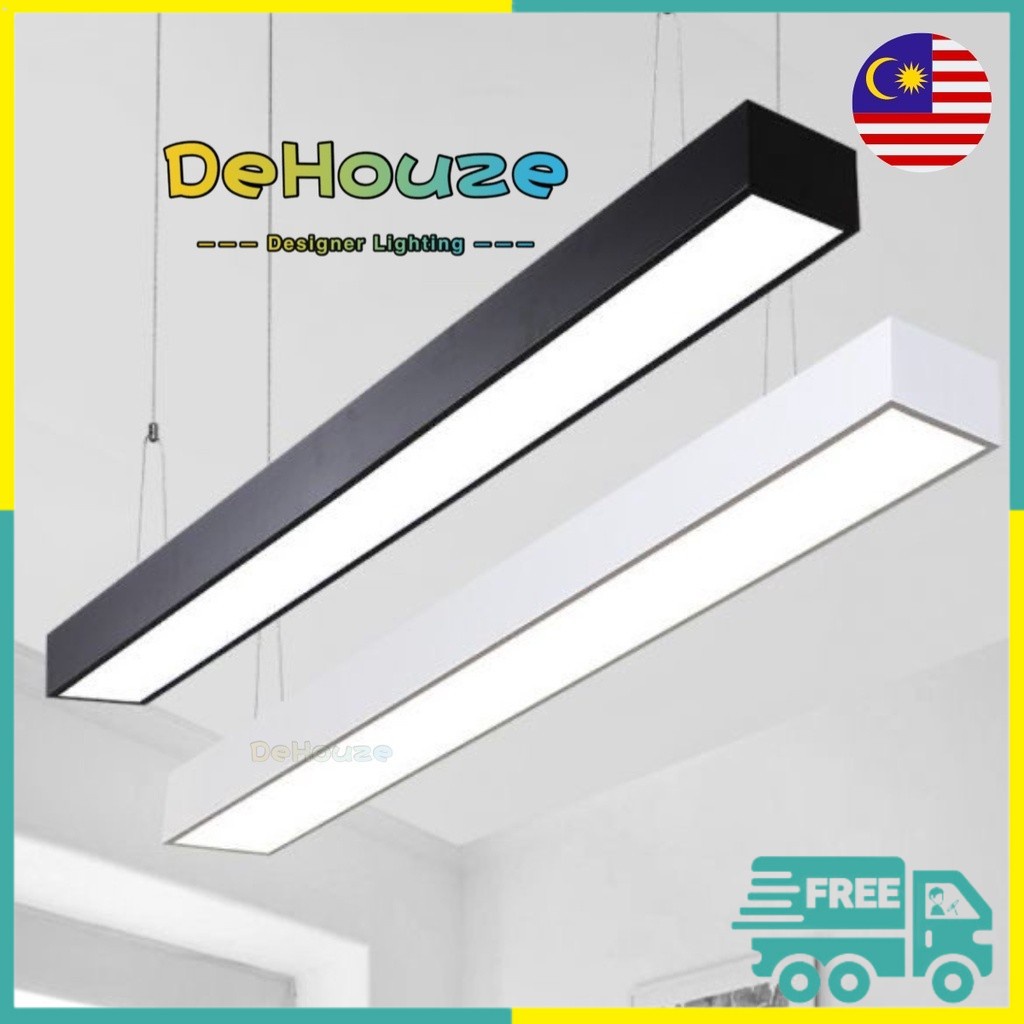 DeHouze LED T8 Linear Light Pendant Light 4FT Black/White Office ...