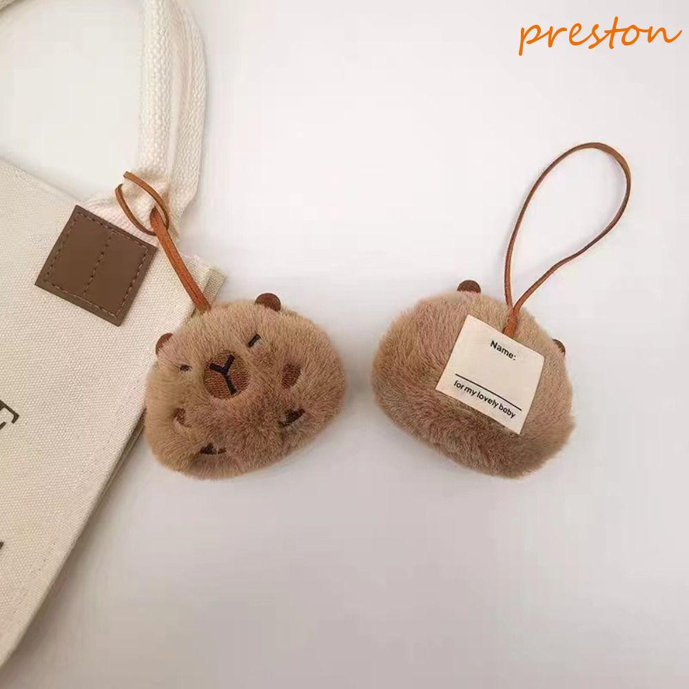 PRESTON Bag Name Tag, Cartoon Toys Capybara Plush Keychain, Kawaii ...