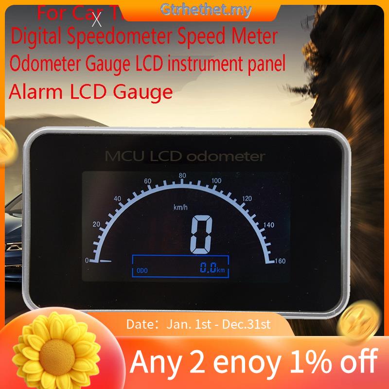 GT-Car Truck 12V/24V 2 IN 1 Functions Digital Speedometer Speed Meter ...