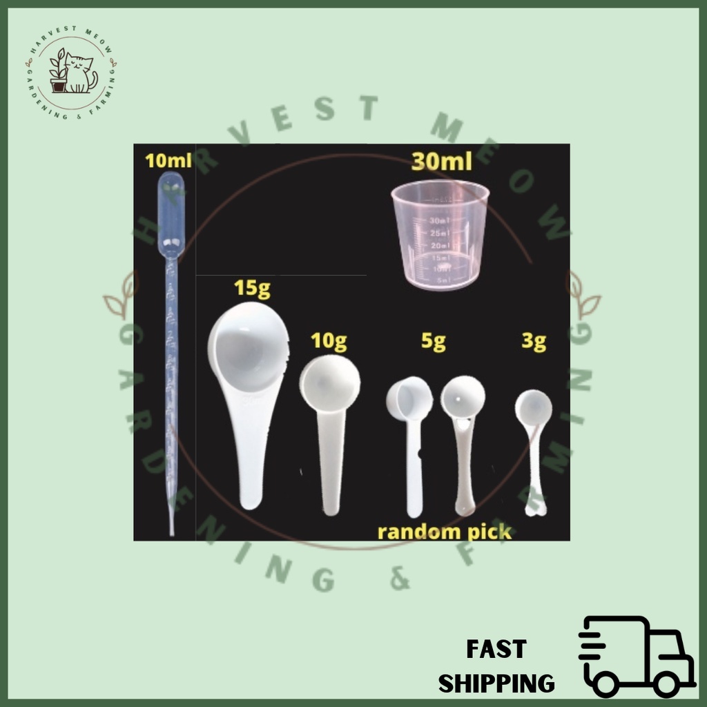 30ml Plastic Measuring Cup, 3g 5g 10g 15g Measuring Spoon 10ml Dropper ...