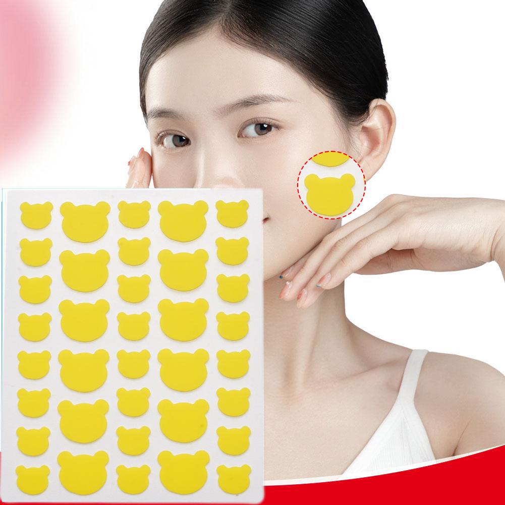 36pcs Cute Little Bear Hydrocolloid Salicylic Acid Invisible Acne ...