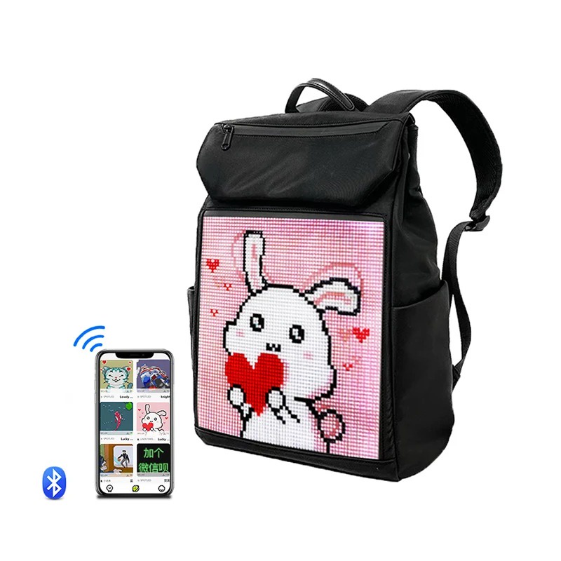 DIY Led Smart Bluetooth APP Programmable LED Backpack with Colorful LED ...