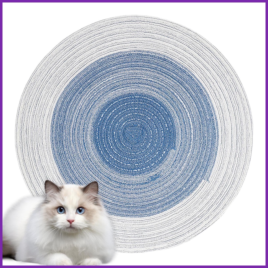 Cat Scratcher Mat Round Horizontal Cat Floor Scratching Pad Rug Cat Bed ...
